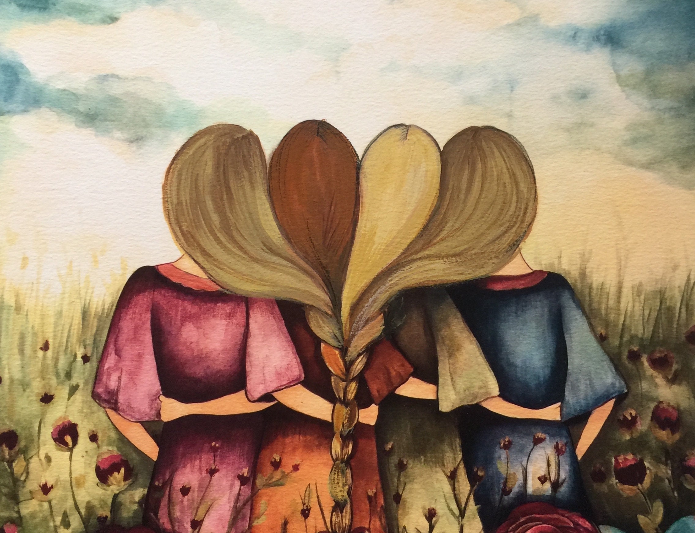 The Four Sisters Best Friendsbridesmaids Present Art Print | Etsy