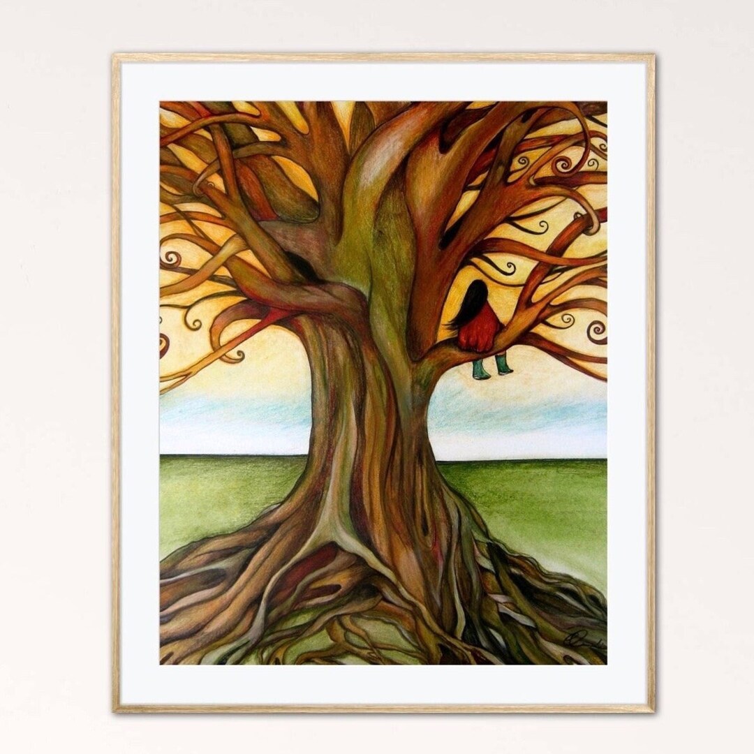 Art Print the Infinite Tree Woman Artwork Artist - Etsy
