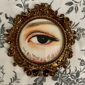Eye Miniature , Wall Art Decor, Handmade Vintage, Baroque Decor, Gift ...