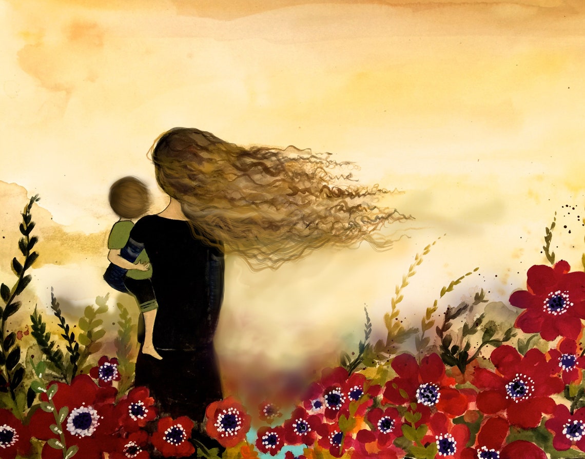 Art Print T For Mom Wall Art Decor Love Artwork T Etsy