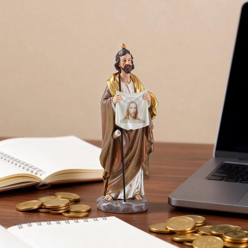 St. Jude Thaddeus Statue 8", Patron of Hopeless Causes, San Judas Tadeo ...