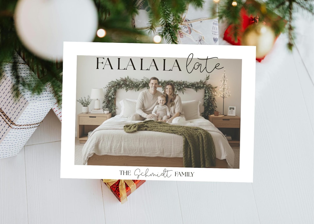 Funny Late Christmas Photo Card | Modern Holiday Template (digital ...