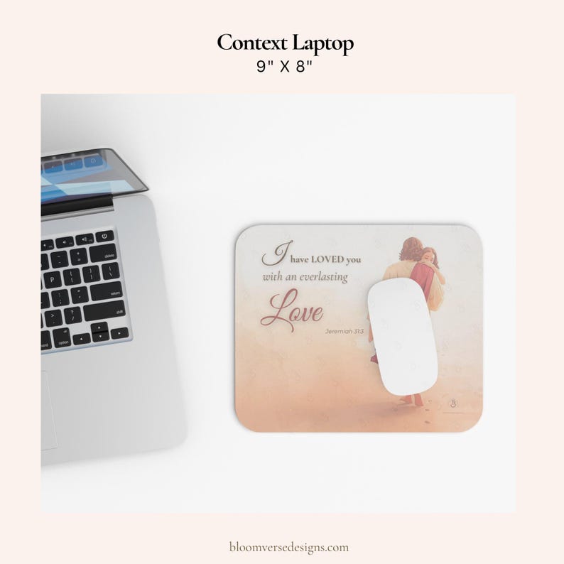 Personalized Christian Mouse Pad With Jeremiah 31:3 Scripture | Faith ...