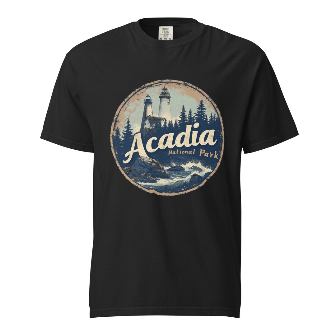 Acadia National Park Vintage 1965 Badge Comfort Colors® Tee | Retro ...