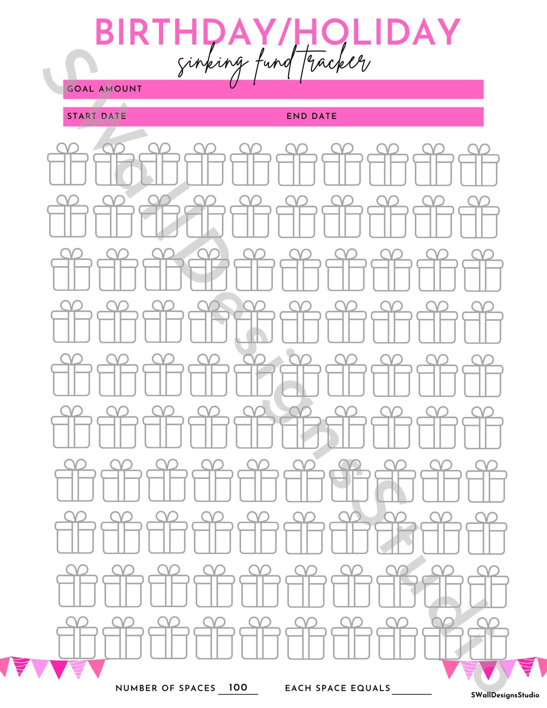 Birthday/holiday Sinking Fund Tracker Worksheet Set - Etsy