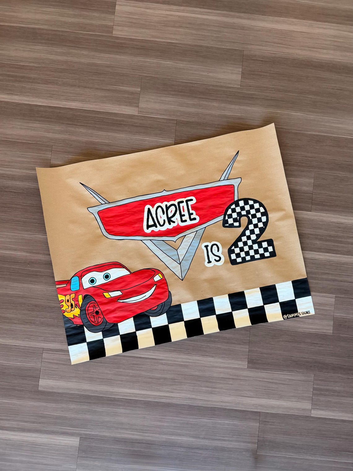Lightning Mcqueen Birthday Banner | Cars Theme, Editable Canva Template ...