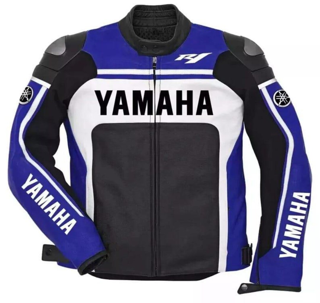 Men’s Yamaha Racing Leather Jacket – CE Armor Protected & Motorcycle ...