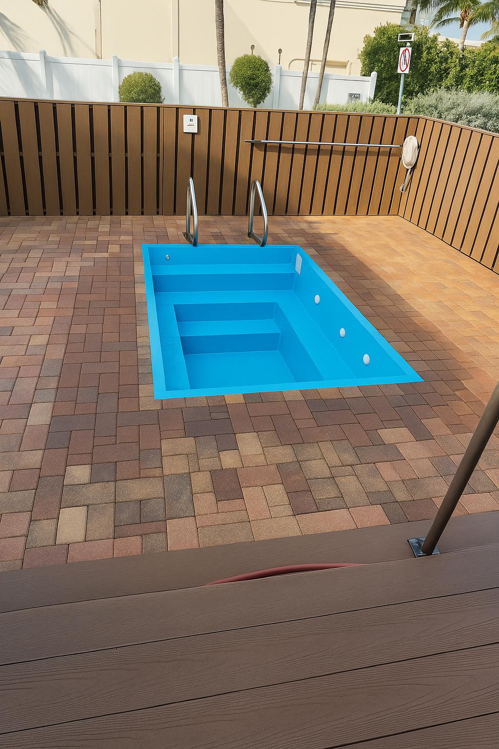 Fiberglass Pool With Built-in Steps, 8'L X 5'W X 3'D - Etsy