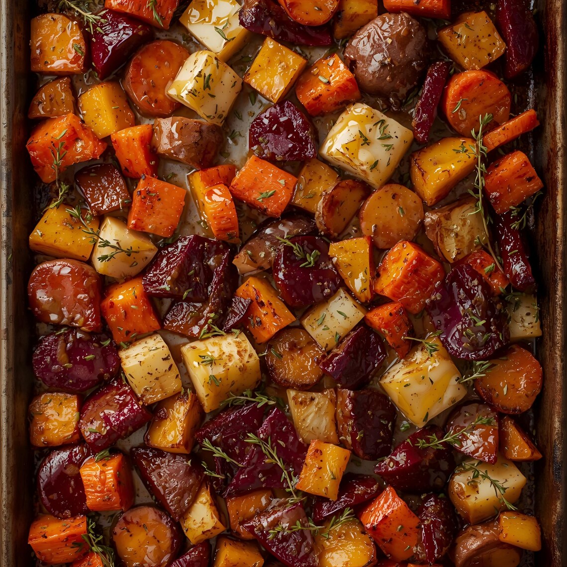 Winter Maple-glazed Roasted Root Vegetables Digital Recipe | Cozy ...