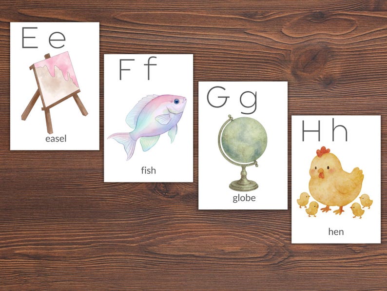Alphabet Flashcards | Montessori Learning (digital Download) - Etsy