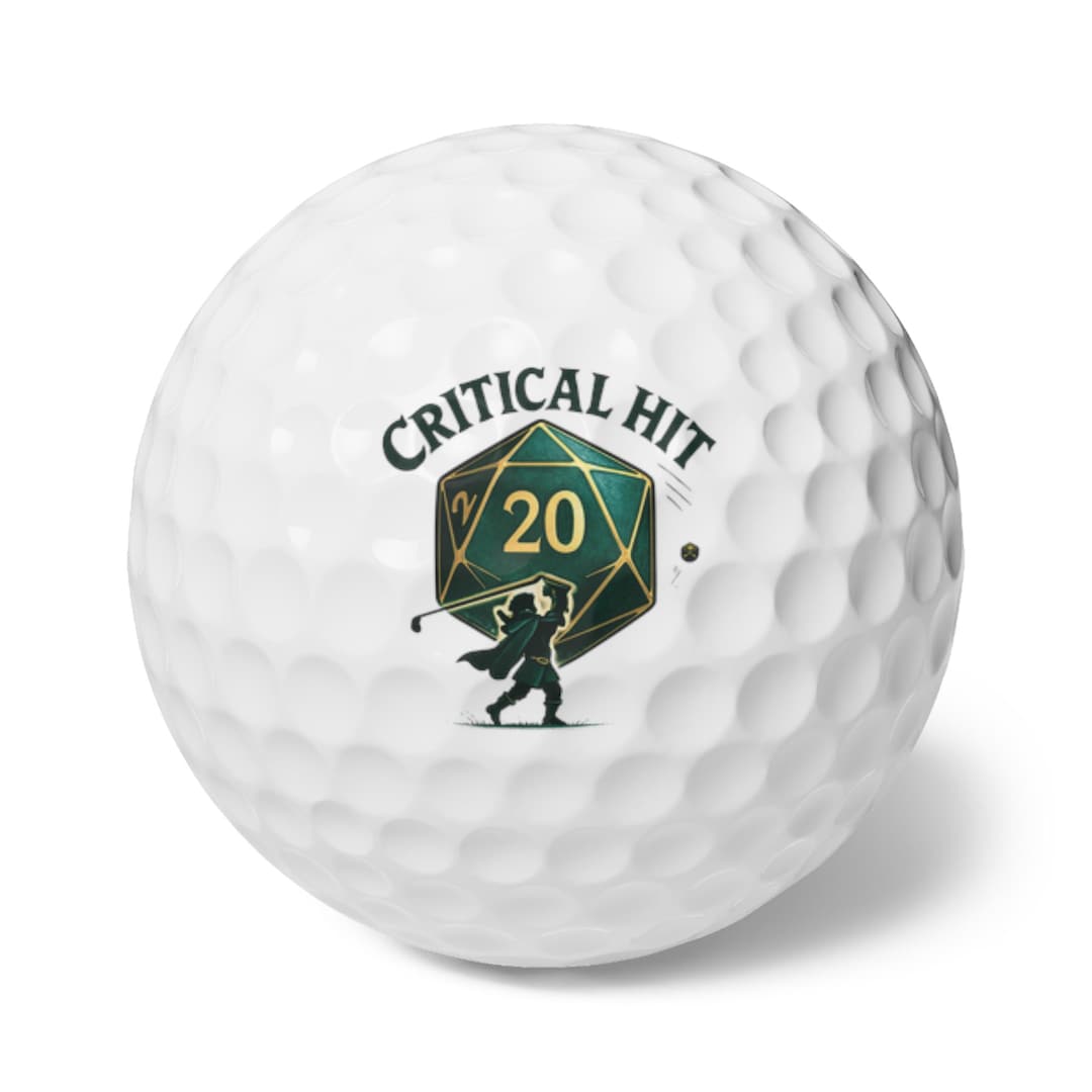 Critical Hit D20 Golf Balls | Gamer Golf Ball Set, 6pcs - Etsy