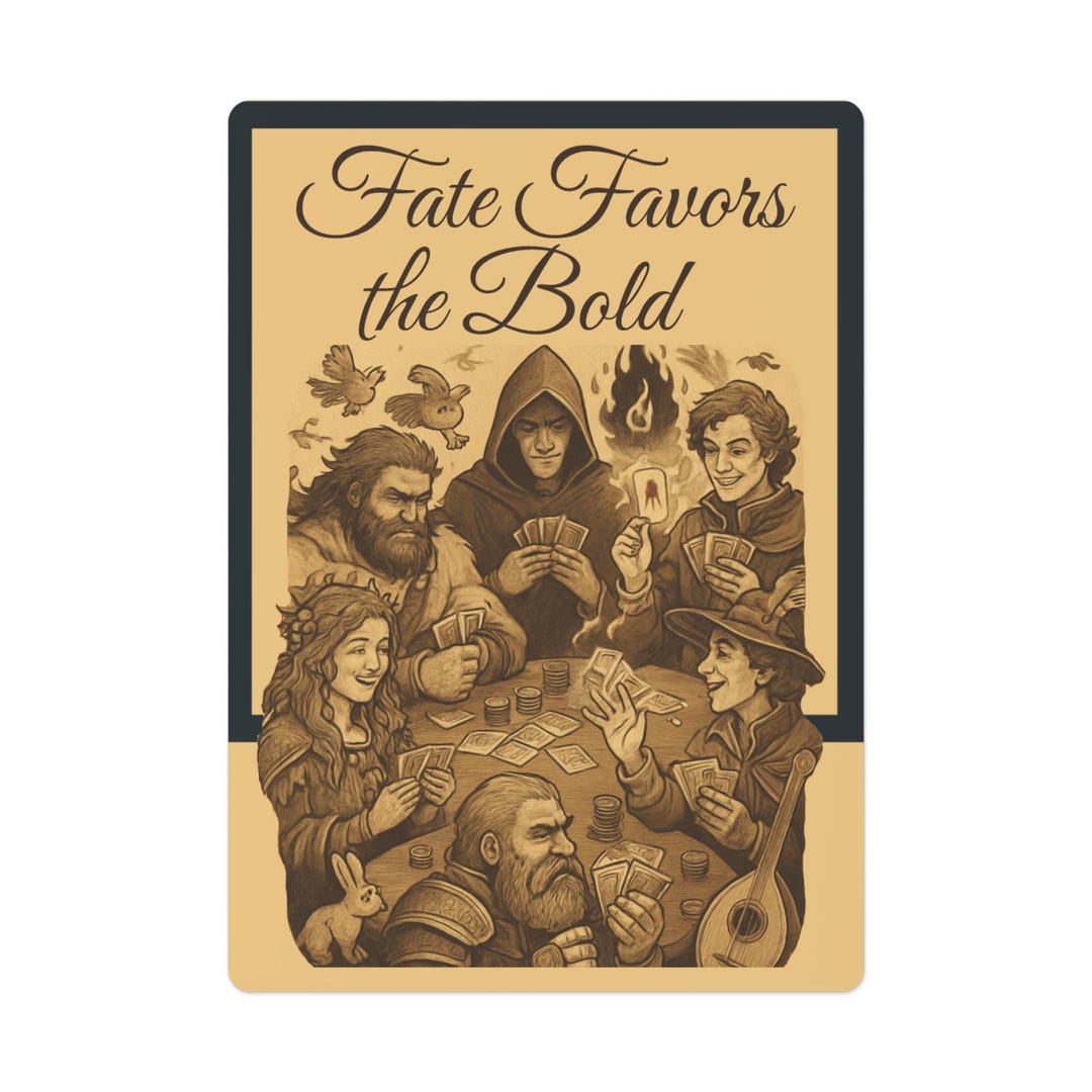 Fantasy RPG Playing Cards | "fate Favors the Bold" Art Deck | Geeky ...
