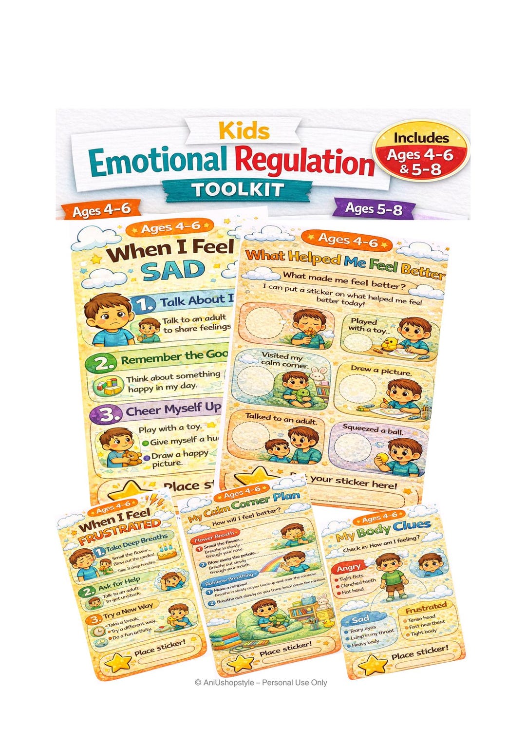 Kids Coping Skills & Emotional Regulation Toolkit | Calm Down ...