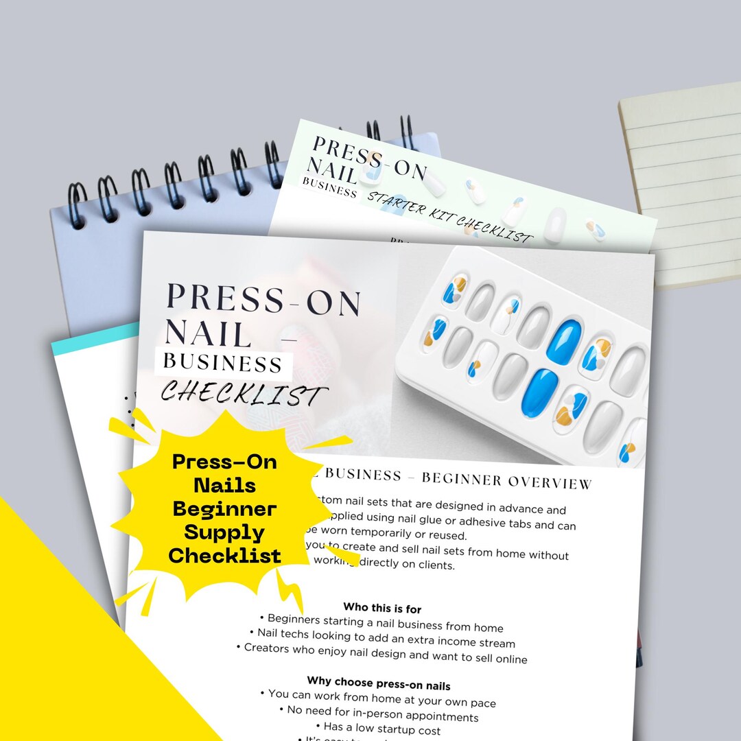 Press on Nail Starter Checklist, Beginner Nail Kit List PDF - Etsy