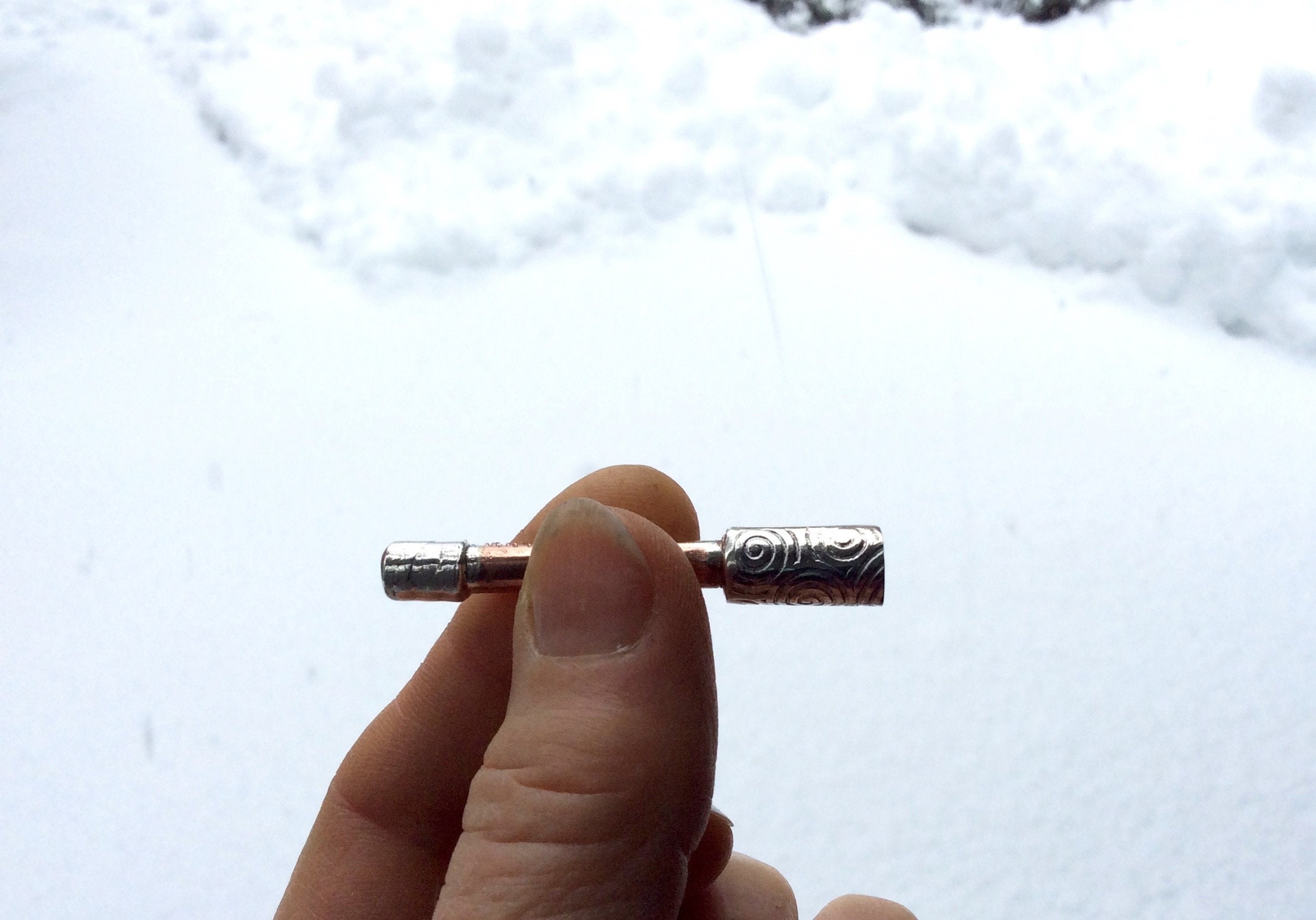 Smoking Pipe Toker, Silver Copper Brass, High Quality, Minimalist ...