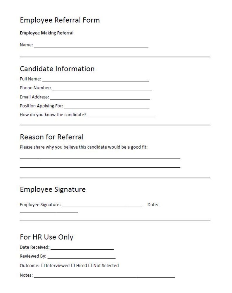 Employee Referral Form - Etsy