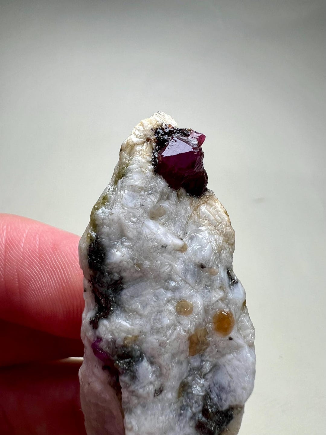 129 CT Natural Dark Red Ruby on Matrix From Jigdalik Afghanistan - Etsy