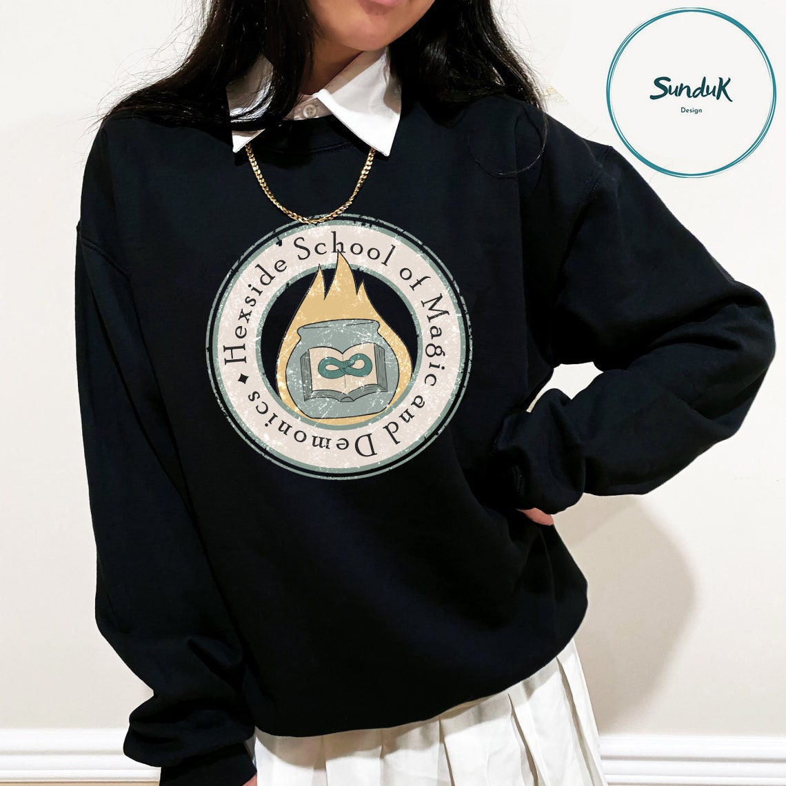 Vintage Hexside School of Magic and Demonics Sweatshirt sold by Bruno ...