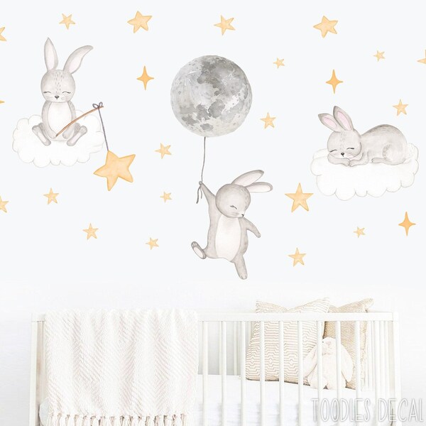 Bunny Wall Decal - Etsy