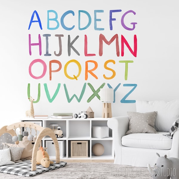 Alphabet Wall Decal - Etsy
