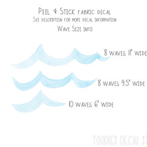 Wave Wall Decals, Ocean Wall Stickers, Kids Beach Wall Art, Removable ...