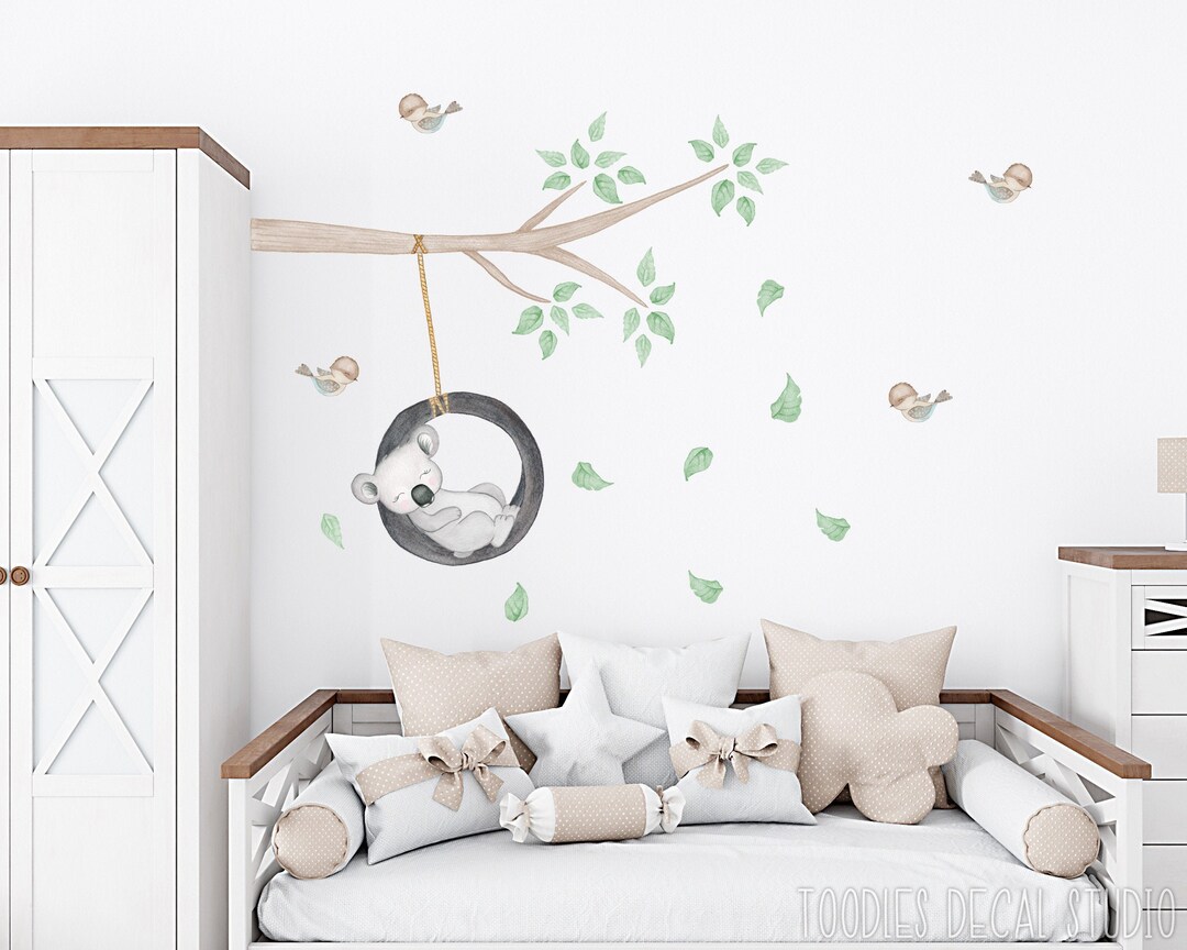 KOALA, Fabric Wall Decal, Australian Baby Decor, Toodles Decal Studio ...