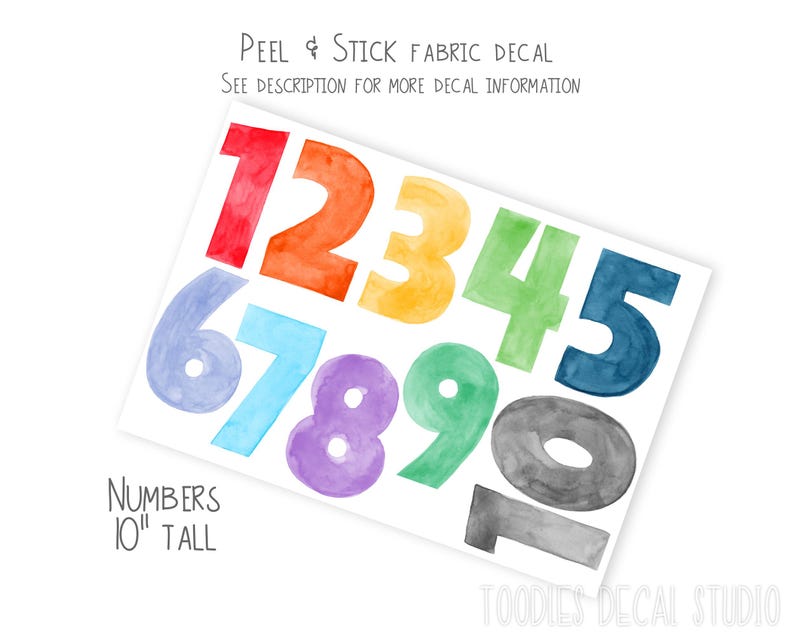 Alphabet and Numbers Fabric Wall Decal Set, Reusable Removable Playroom ...