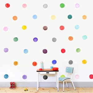 Rainbow DOTS, Fabric Wall Decals, Nursery Decor, Playroom Stickers ...