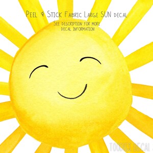 Happy SUN Fabric Wall Decal Toodles Decal Studio - Etsy