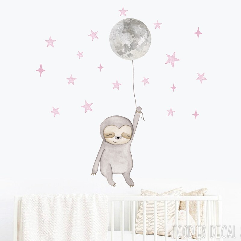 Sloth Nursery Art - Etsy