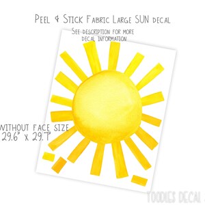 Happy SUN Fabric Wall Decal Toodles Decal Studio - Etsy