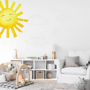 Happy SUN Fabric Wall Decal Toodles Decal Studio - Etsy