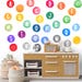 Rainbow Alphabet Dot Fabric Wall Decals: Nursery Playroom Decor - Etsy