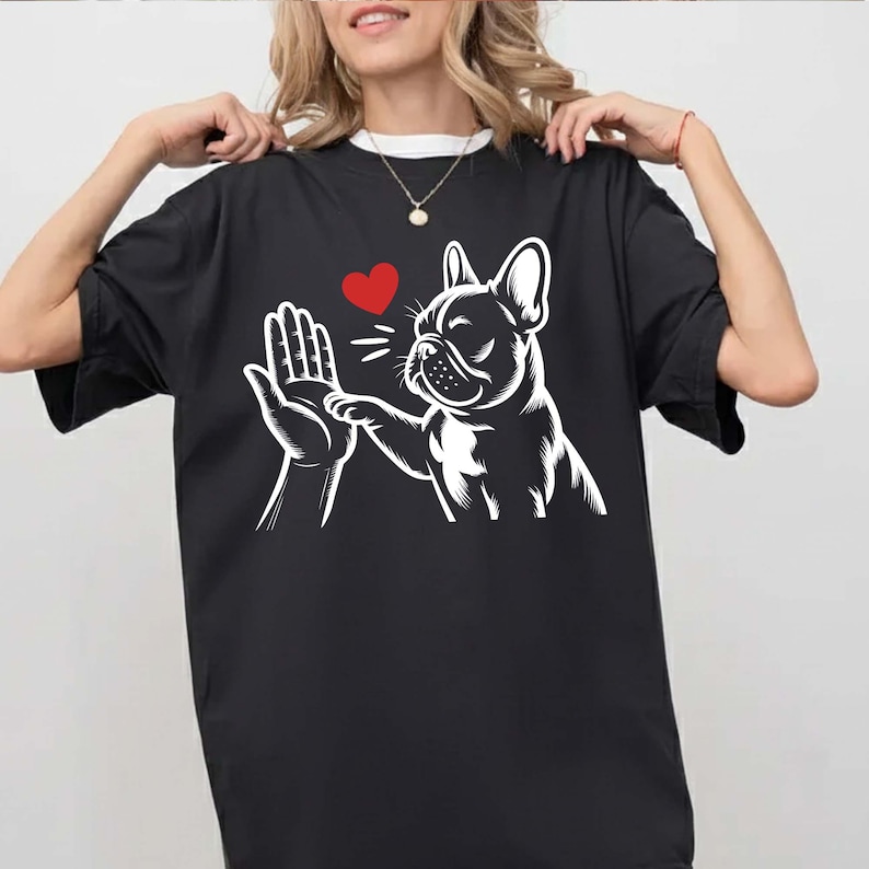 French Bulldog SVG | High Five Dog PNG | Frenchie Mom Sublimation | Dog ...