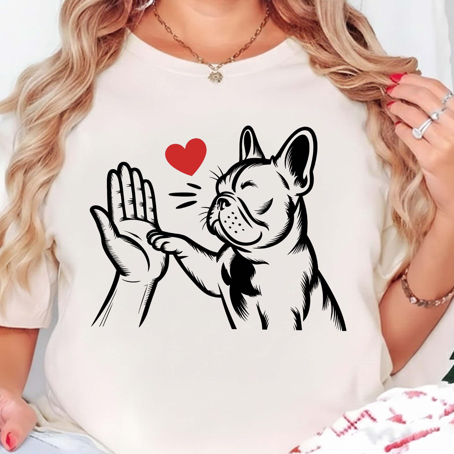 French Bulldog SVG | High Five Dog PNG | Frenchie Mom Sublimation | Dog ...