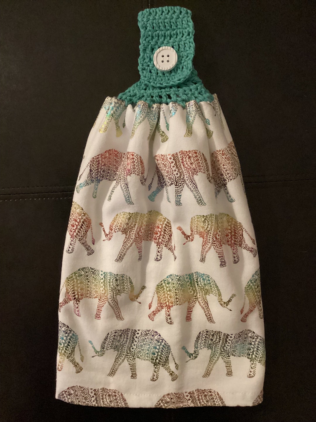 Hanging Kitchen Towel Elephants Beautiful and Colorful Elephants ...