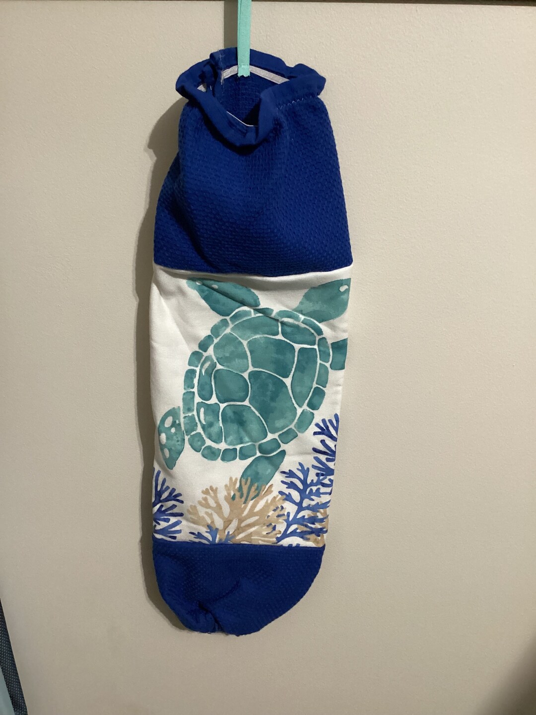 Plastic Bag Holder Grocery Bag Dispenser Turtles Sea Turtles Nautical ...