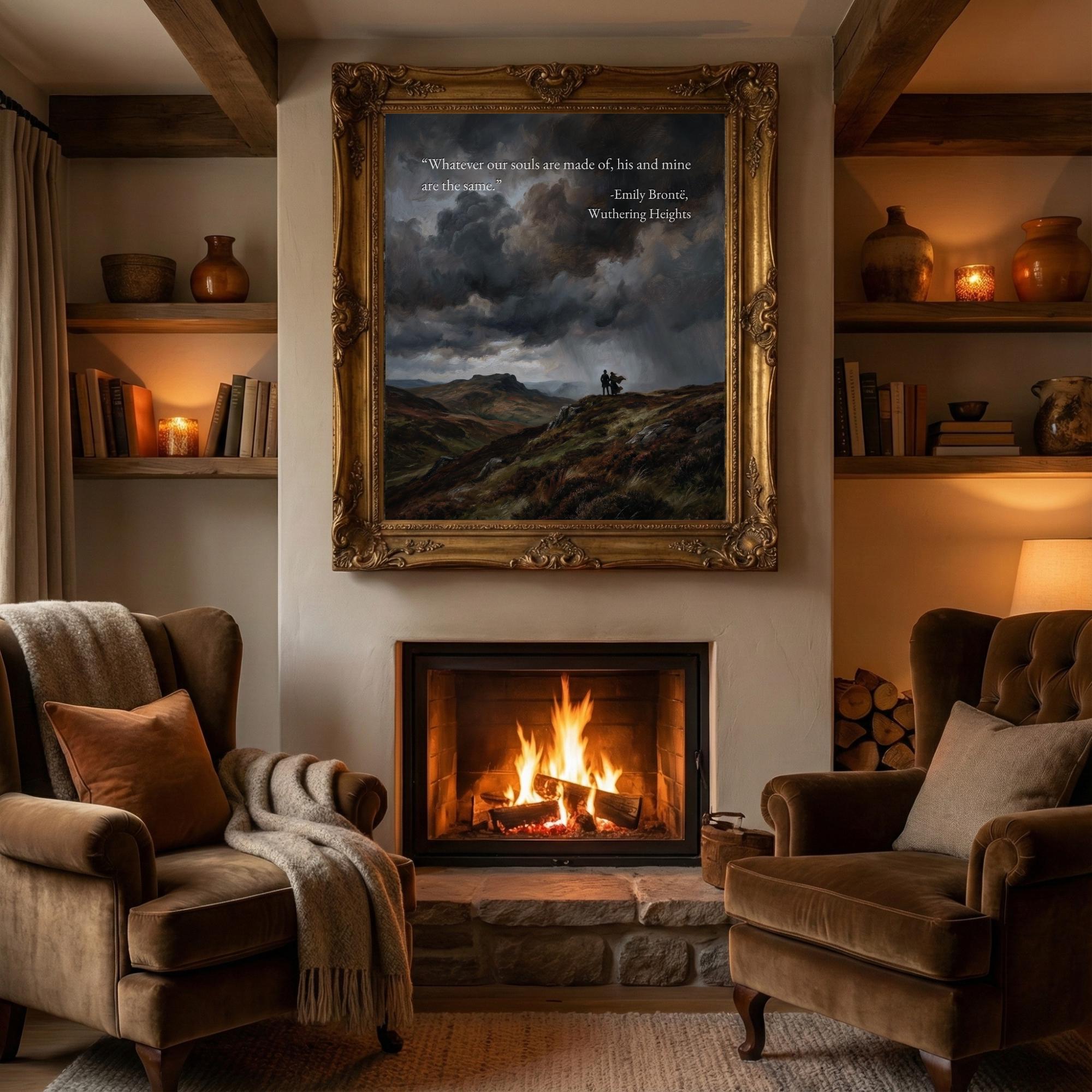 Wuthering Heights Print | Whatever Our Souls Are Made of Quote | Moody ...