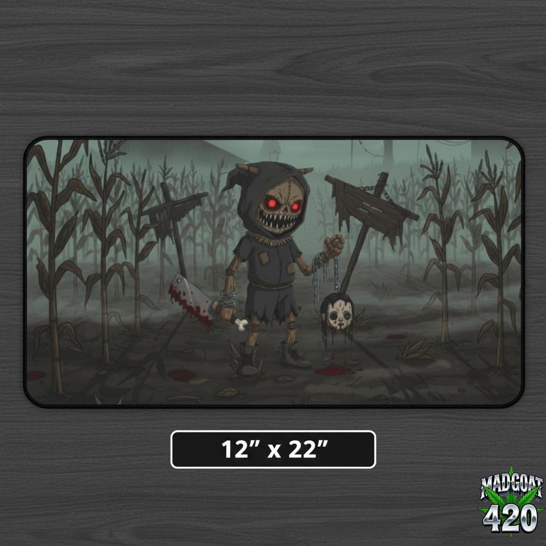 Creepy Scarecrow Desk Mat | Gothic Horror Gaming Mousepad - Etsy