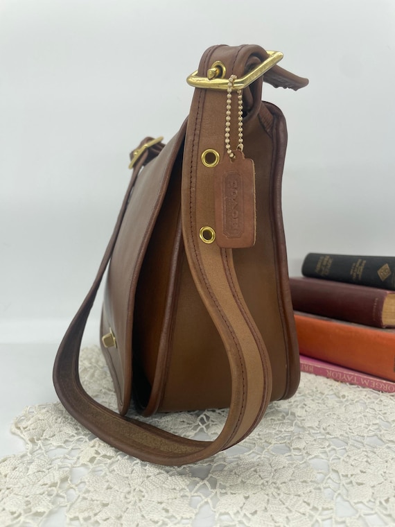 Vintage Coach NYC Saddle Stewardess Bag - Style 9525 - Gem
