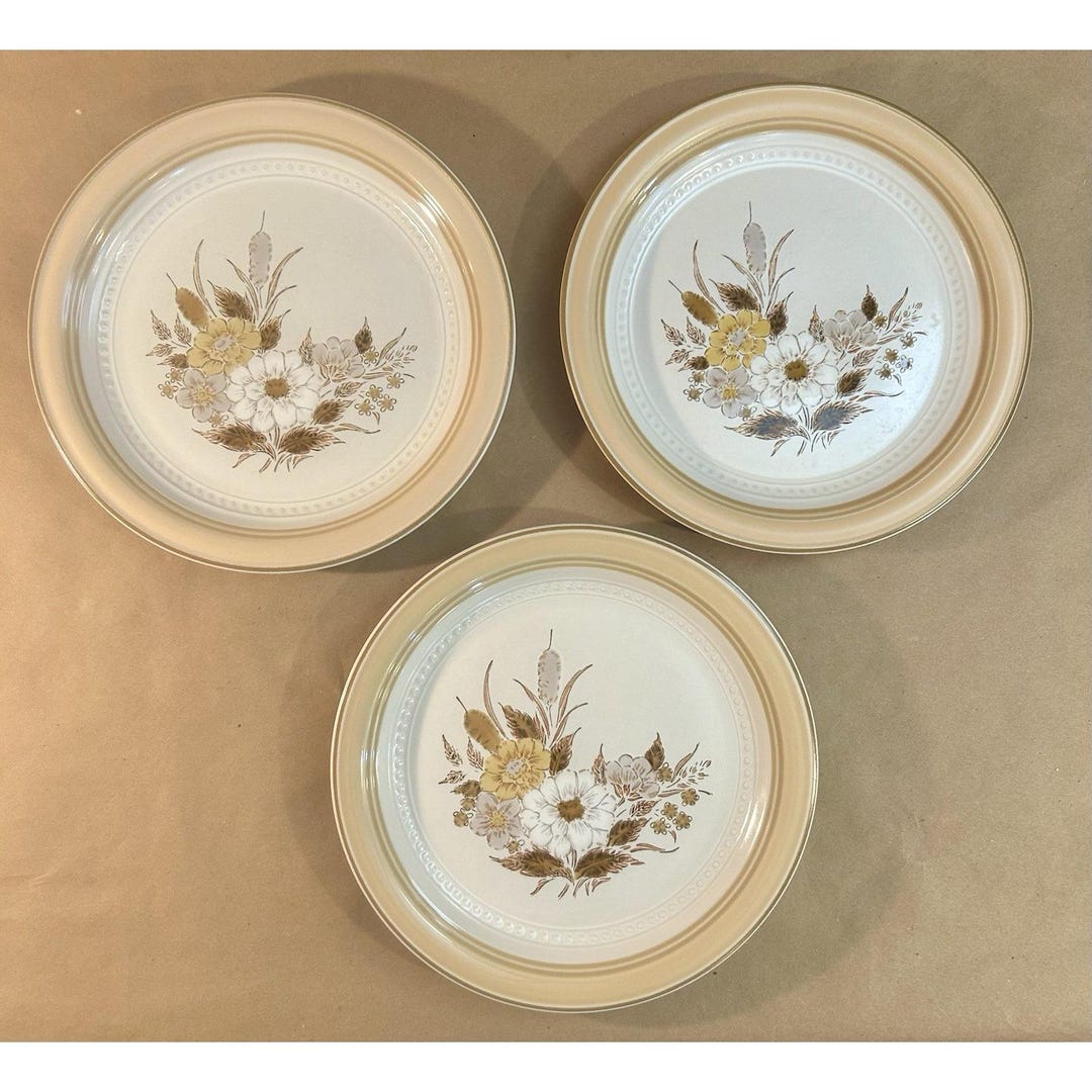 3 Vintage Johann Haviland-crowning Fashion-tawny Willows-dinner Plate ...