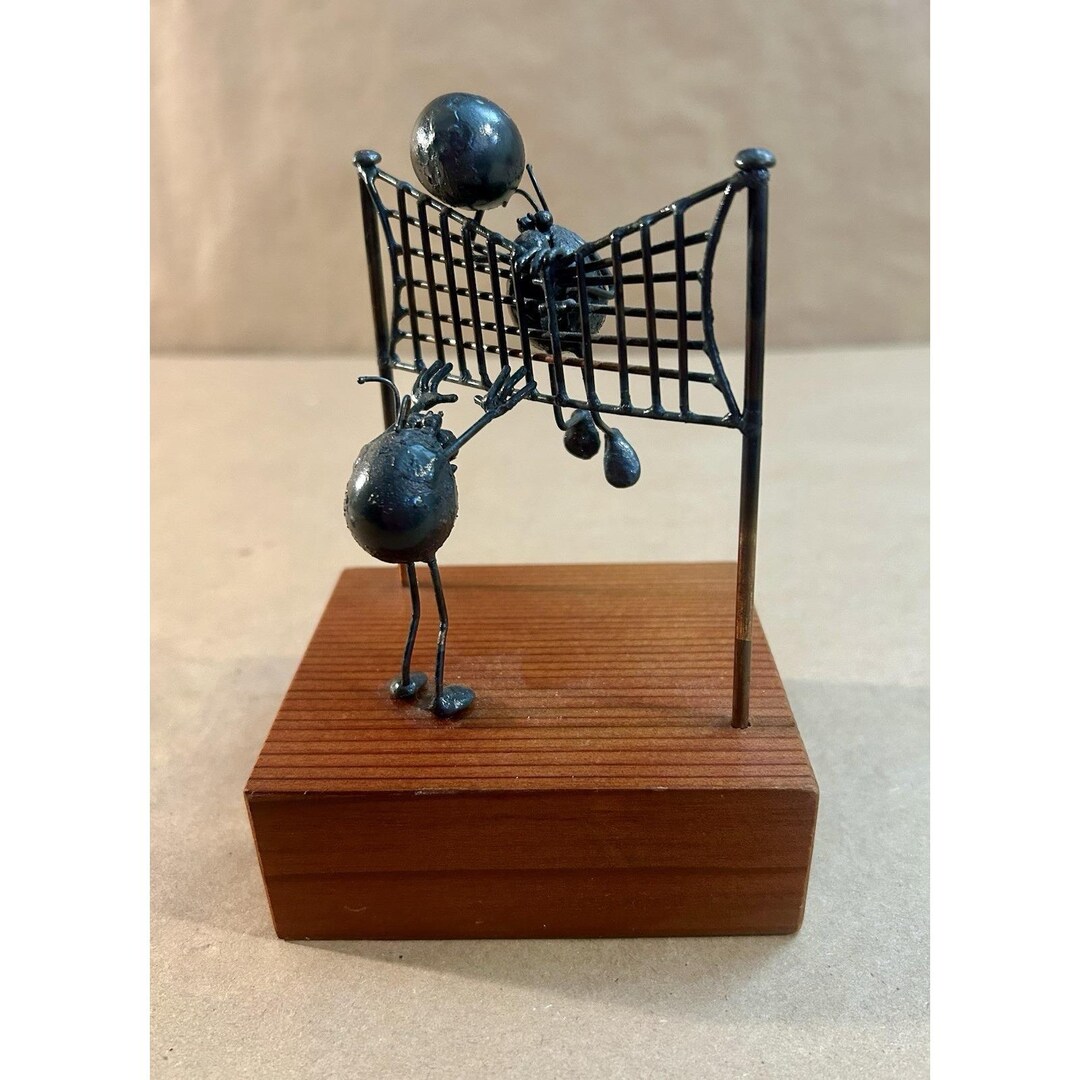 Vintage Greg Quayle Flea Metal Sculpture- Volleyball-1981-4" X 6" - Etsy