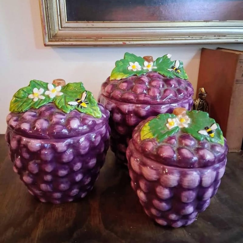 Grapes Canister Set - Etsy Finland