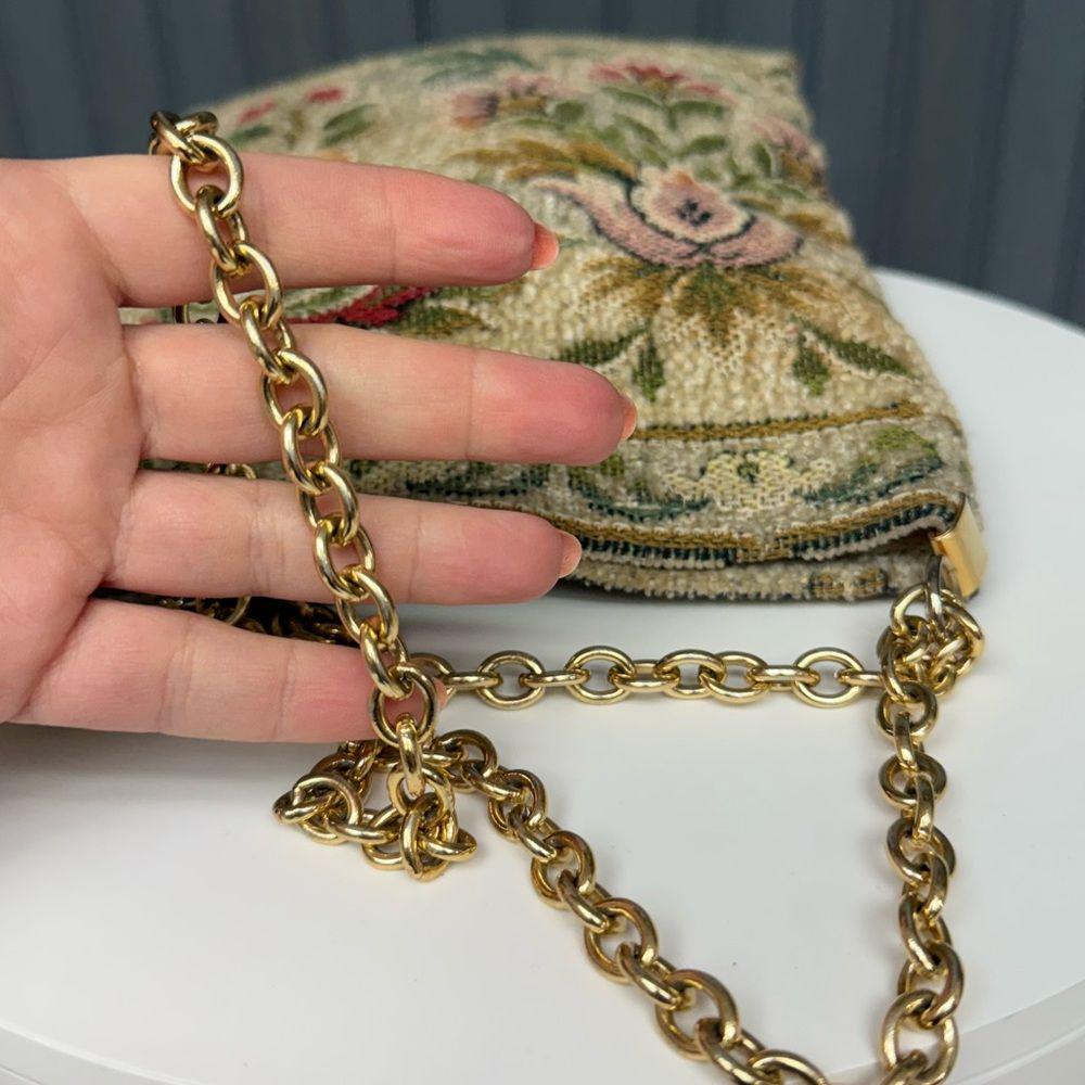 Lesco Lona 1950s Made in Italy Floral Tapestry Shoulder Bag Boho Pouch ...