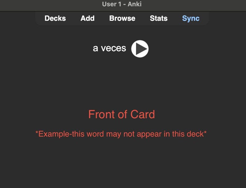 Spanish A2 Vocabulary (part 2) Anki Deck With Native Audio and Example ...