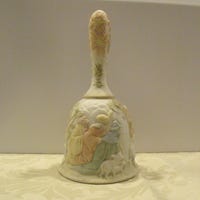 Vintage Lefton Japan Christmas Bell Porcelain Holly Leaves Berries ...