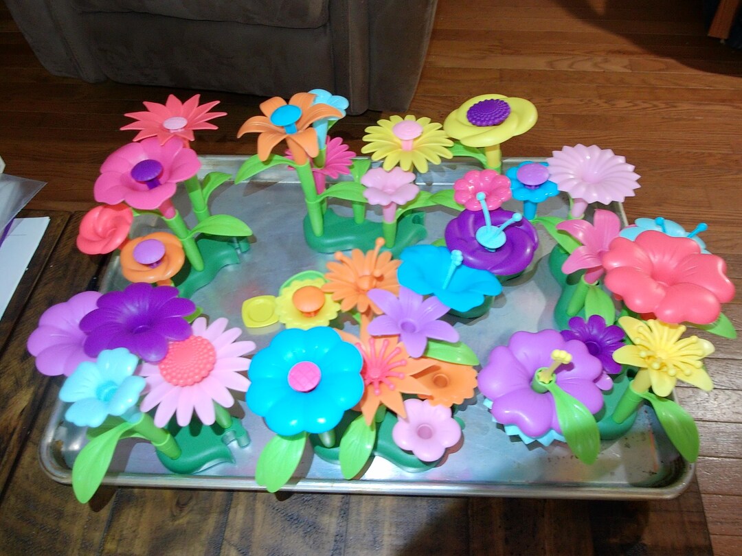 Lanney Plastic Flower Garden Building Toy Set, 95 Pcs - Etsy