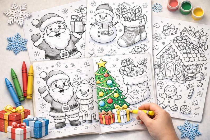 Christmas Coloring Book for Kids Ages 2–5 | 10 Printable Pages ...