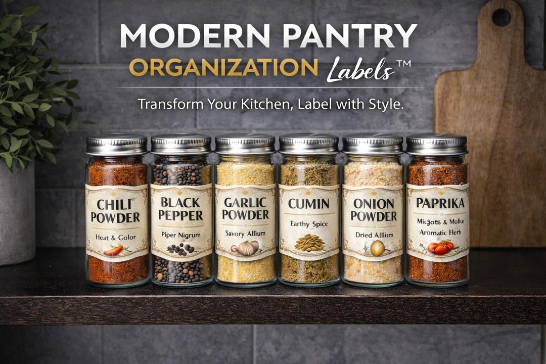 Cooking Logic Labels | Printable Spice Jar Reference Set (2x3 Inches ...