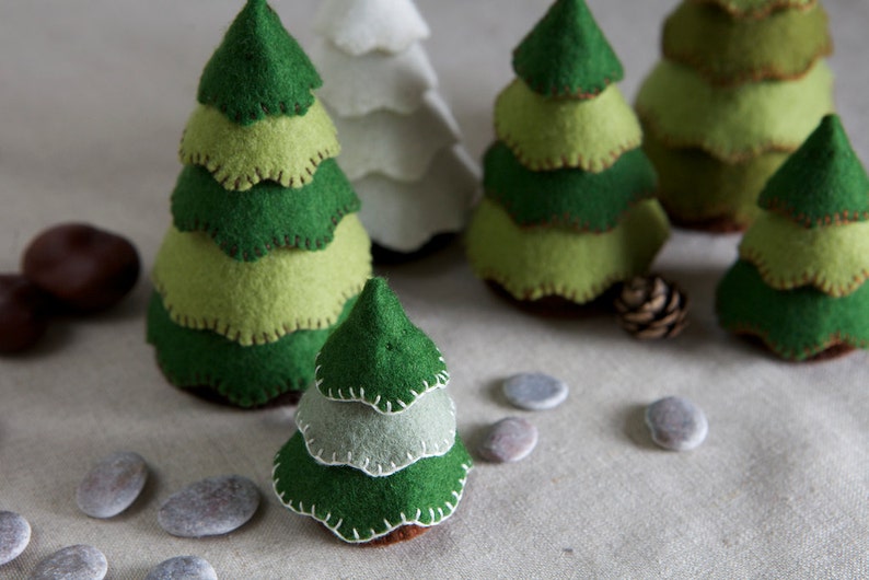 PDF Sewing PATTERN - Felt Tree Sewing Pattern – DIY Embroidery Sewing ...